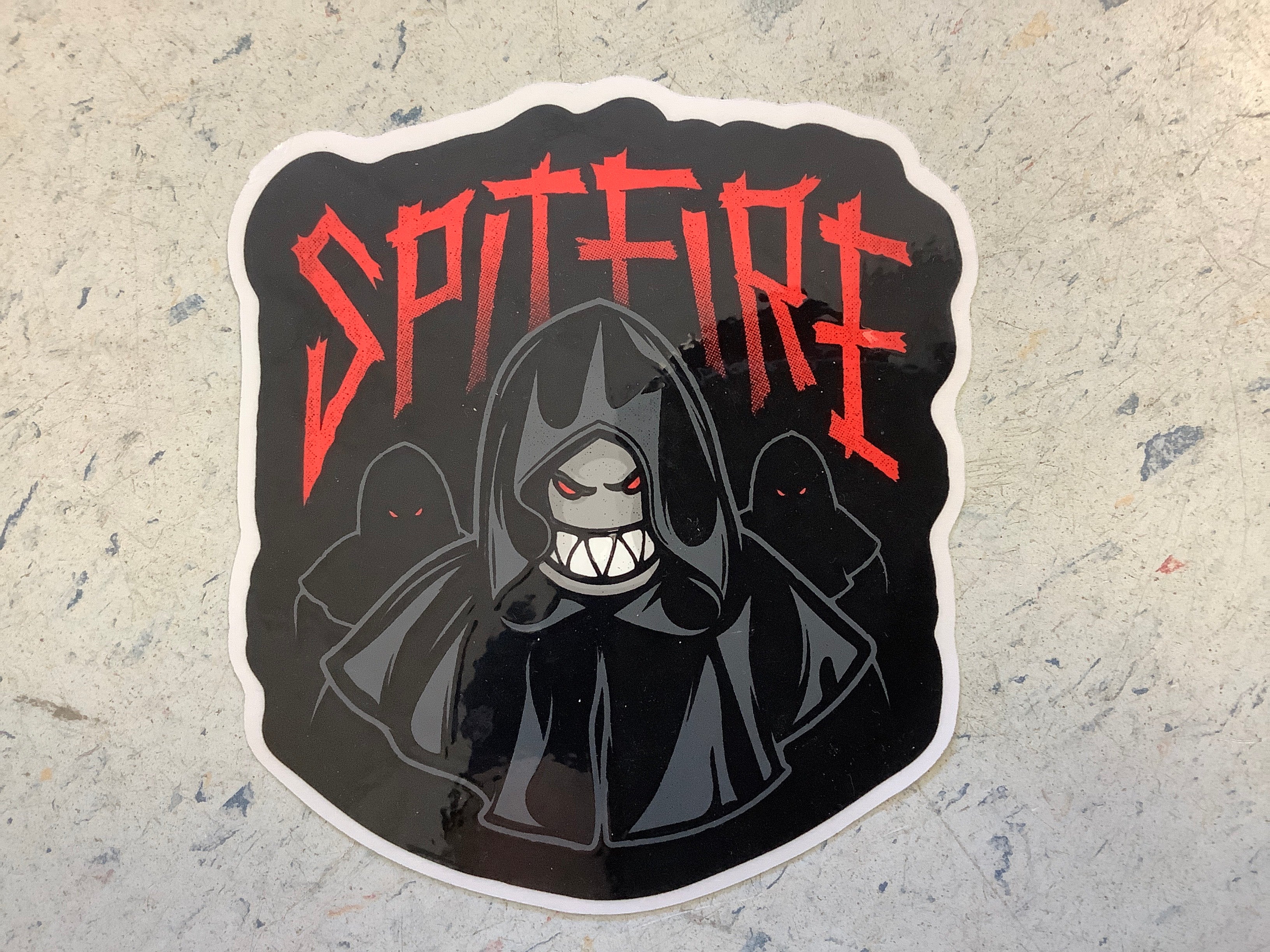 Spitfire hooded sticker – Rowan Skate Center